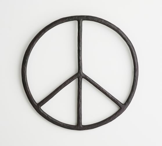 Bronze Iron Peace Sign | Pottery Barn