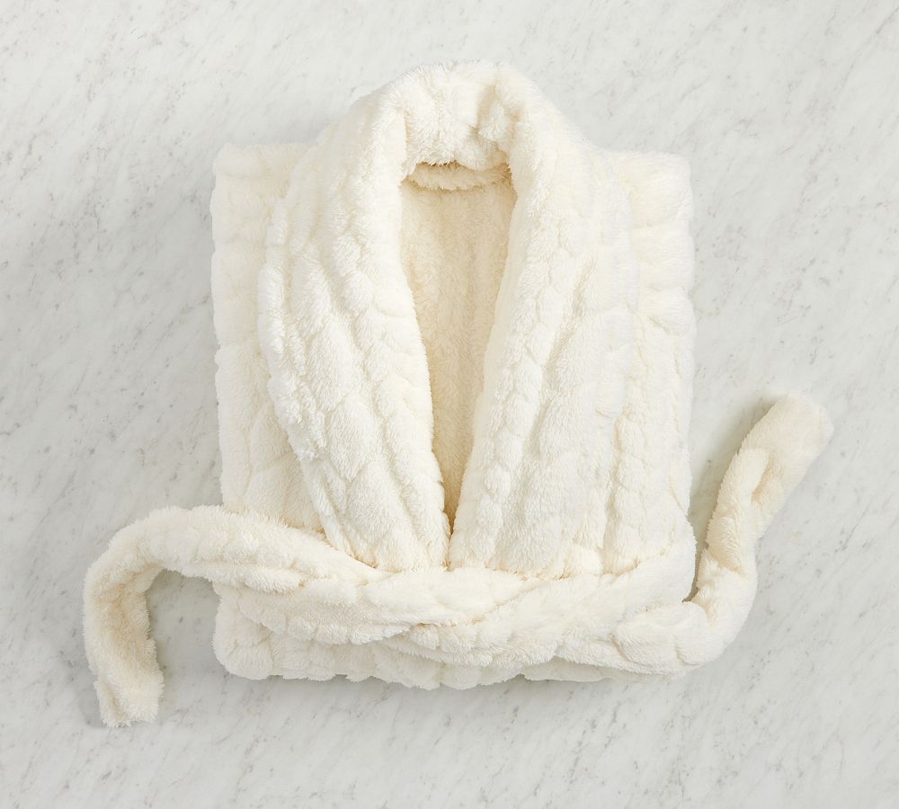 Cable Plush Robe | Pottery Barn