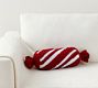 Cozy Teddy Peppermint Twist Candy Shaped Pillow | Pottery Barn