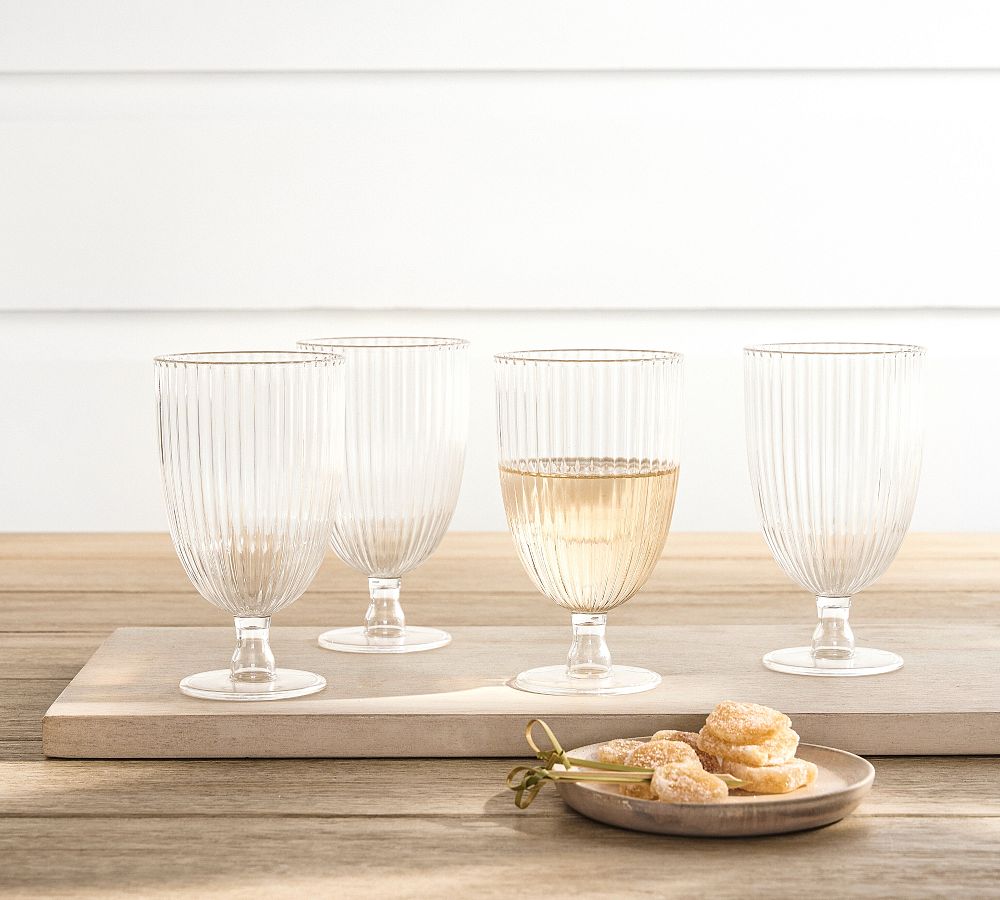 Rigato Acrylic Goblets - Set of 4 | Pottery Barn