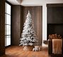 Lit Flocked Snow Pine Faux Christmas Tree | Pottery Barn