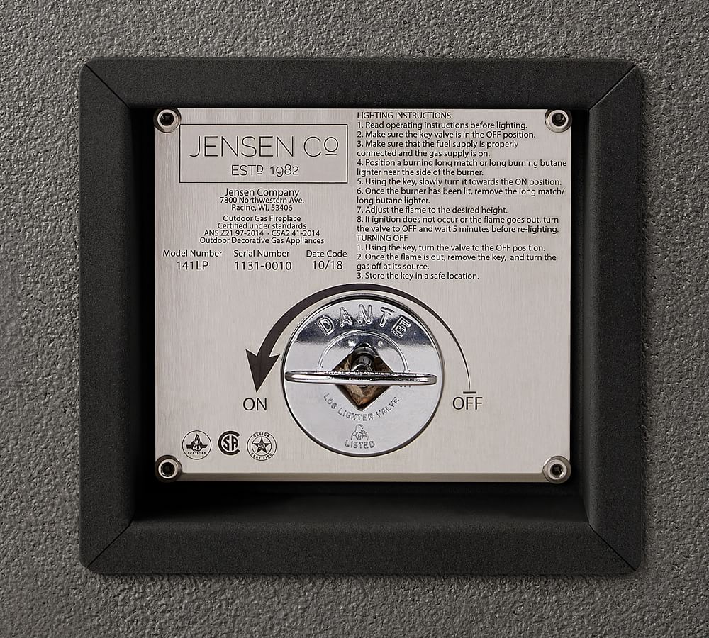 Arbor Concrete Low Rectangular Fire Pit Table | Pottery Barn