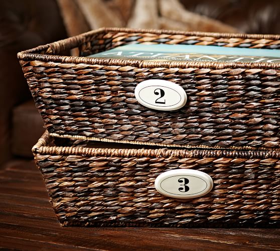 Numbered Basket Plaques | Pottery Barn