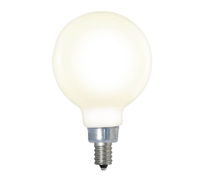 G16 Milk Glass Globe Candelabra LED Bulb - Pack of 3 | Pottery Barn