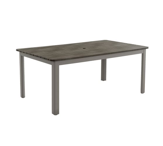 Abrego 71" Faux Teak Rectangular Dining Table | Pottery Barn