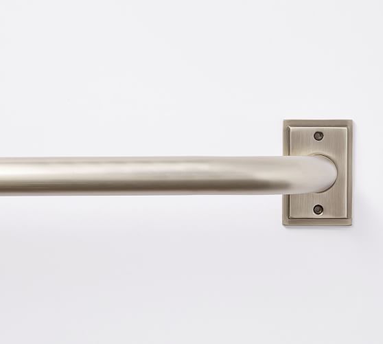OPEN BOX: Pewter Room Darkening Curtain Rod & Wall Bracket | Pottery Barn