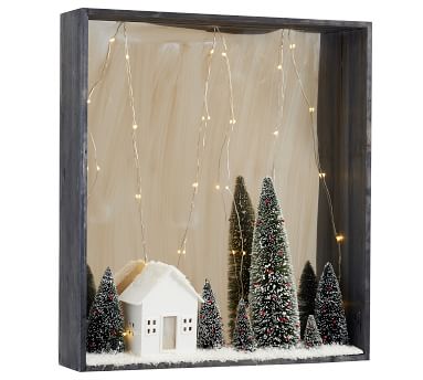 Christmas Scene Lit Shadowbox | Wall Decor | Pottery Barn