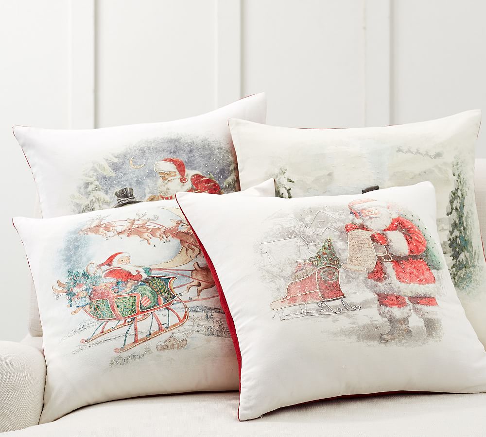 Nostalgic Santa Decorative Pillow | Pottery Barn