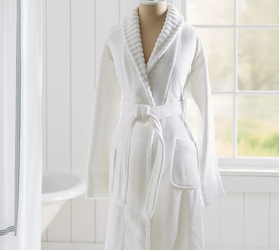 PB Sculpted Bath Robe | Pottery Barn
