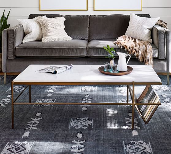 Jayden Rectangular Marble Coffee Table (50") | Pottery Barn