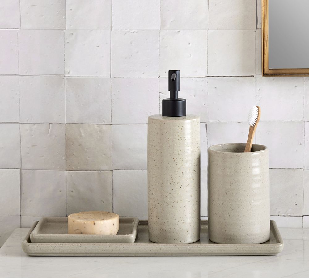 Speckled Ceramic Bathroom Accessories | Pottery Barn