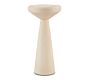 Jaime Round Travertine Accent Table (11") | Pottery Barn
