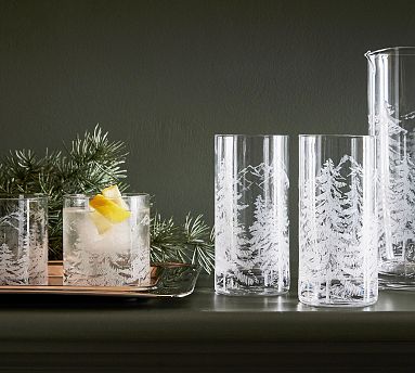 Rustic Forest Cocktail Glasses - Set of 4 | Pottery Barn