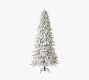 Lit Flocked Snow Pine Faux Christmas Tree | Pottery Barn