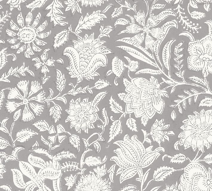 Floral Block Print Wallpaper Sample - 8"W x 12"L | Pottery Barn