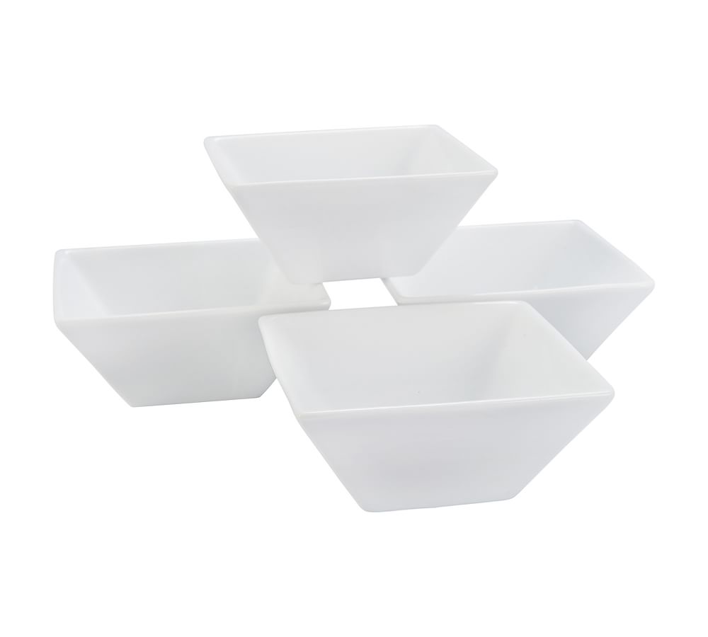 BIA Square Porcelain Bowls - Set of 4 | Pottery Barn