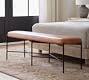 Maison Leather Backless Bench | Pottery Barn