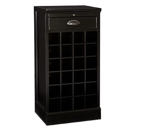 Open Box: Modular Wine Bar, Wine Grid Base, Black | Pottery Barn