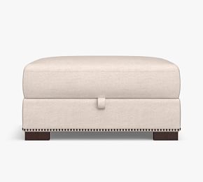 Open Box: Turner Storage Ottoman with Nailheads | Pottery Barn
