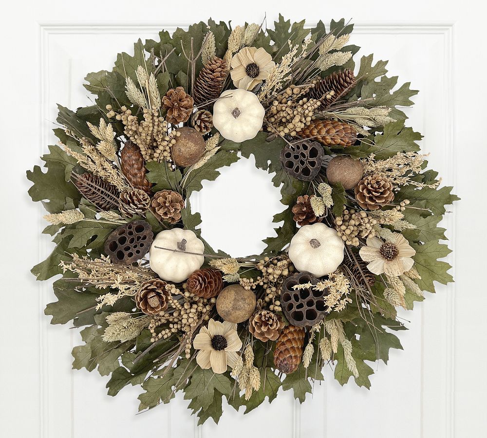 Dried Oak Forest Wreath | Pottery Barn
