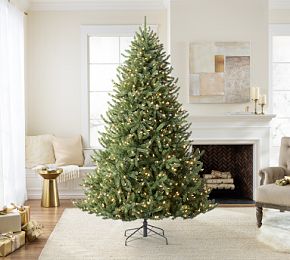 Lit Valley Fir Faux Christmas Tree | Pottery Barn