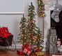 Faux Pre-Lit Alpine Trees With Clear Lights - Set of 3 | Pottery Barn
