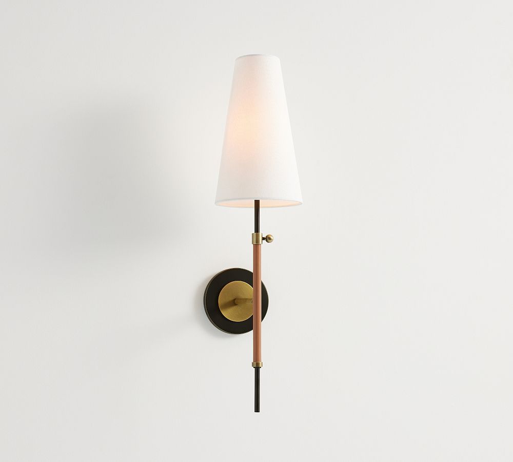 Harrison Leather Wrapped Sconce | Pottery Barn