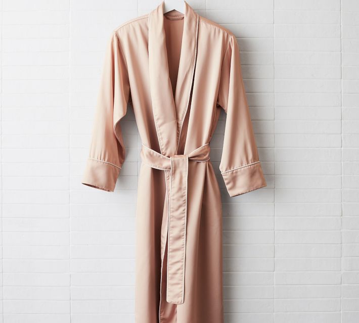Silky Piped Robe | Pottery Barn