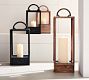 Decker Acacia Wood Outdoor Lantern | Pottery Barn