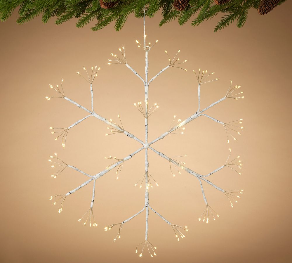 Lit White Snowflake | Pottery Barn