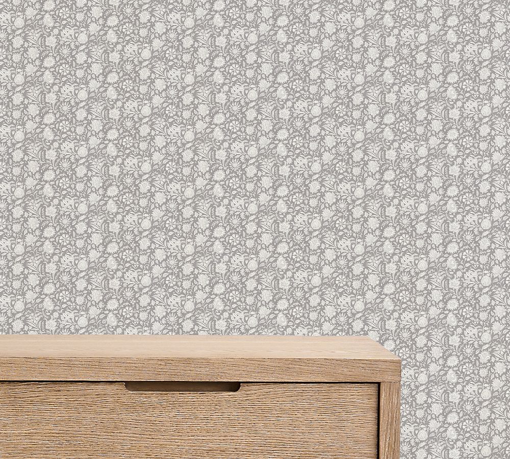 Floral Block Print Wallpaper | Pottery Barn