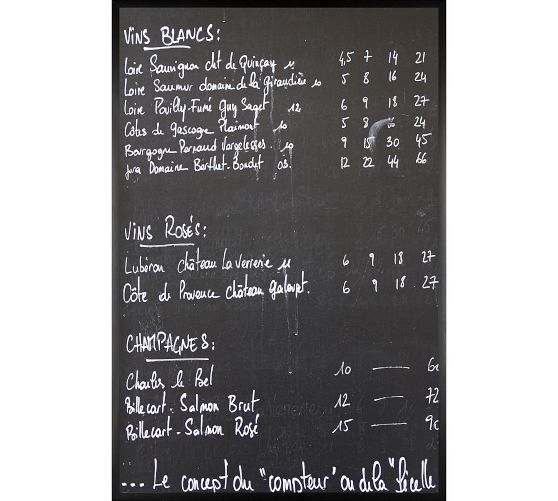 Parisian Wine Menu by Rebecca Plotnick | Pottery Barn