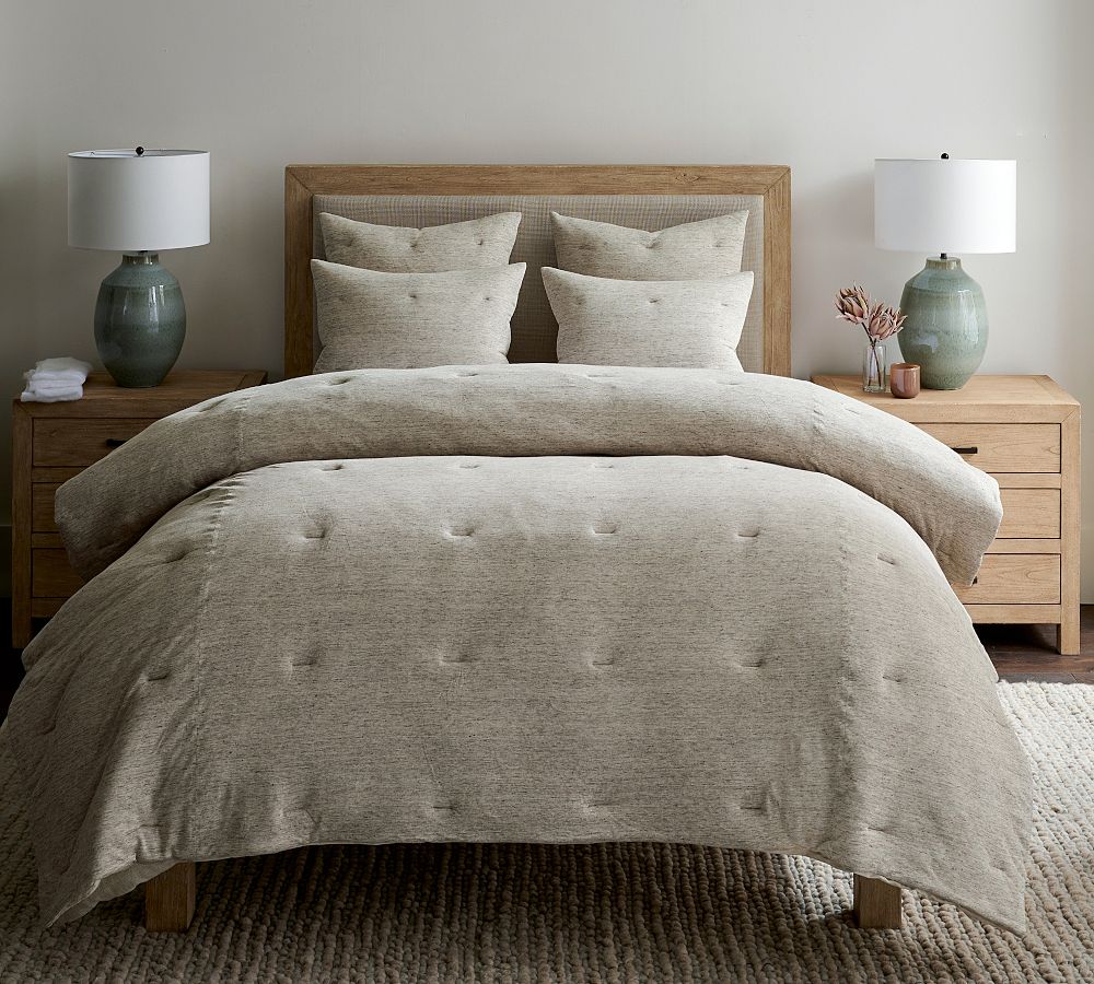 Belgian Flax Linen Jersey Comforter | Pottery Barn