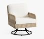 Tulum Wicker Swivel Outdoor Lounge Chair | Pottery Barn