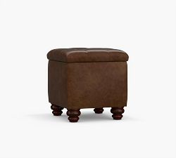 Martin Leather Storage Cube | Pottery Barn