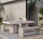 Adonis Concrete Outdoor Dining Bench | Pottery Barn