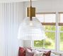 Valerie Ribbed Glass Pendant | Pottery Barn