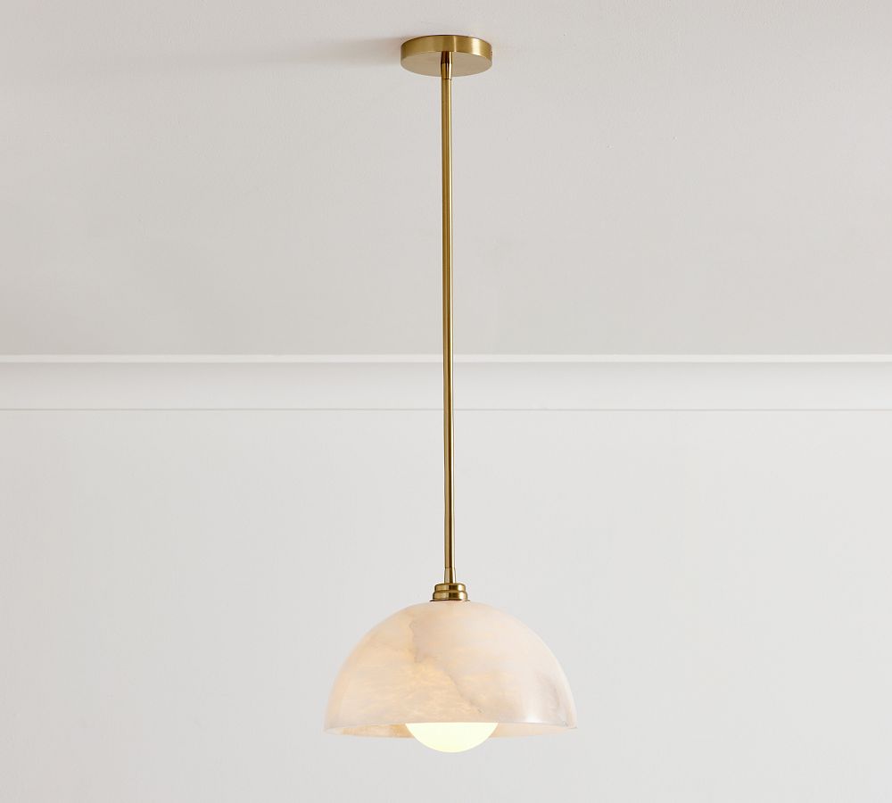 Windham Alabaster Dome Pendant | Pottery Barn