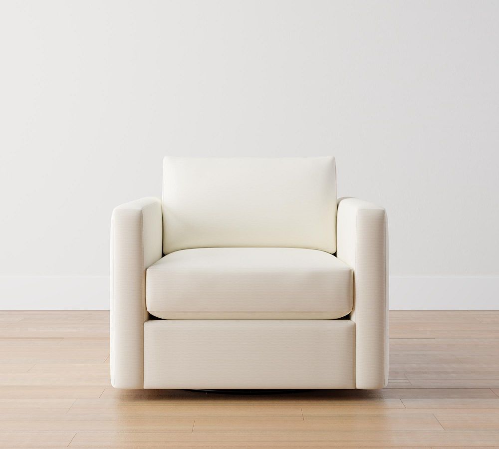 Carmel Slim Arm Swivel Chair | Pottery Barn