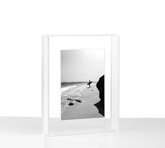 Acrylic Floating Frame with Frosted Sides | Pottery Barn