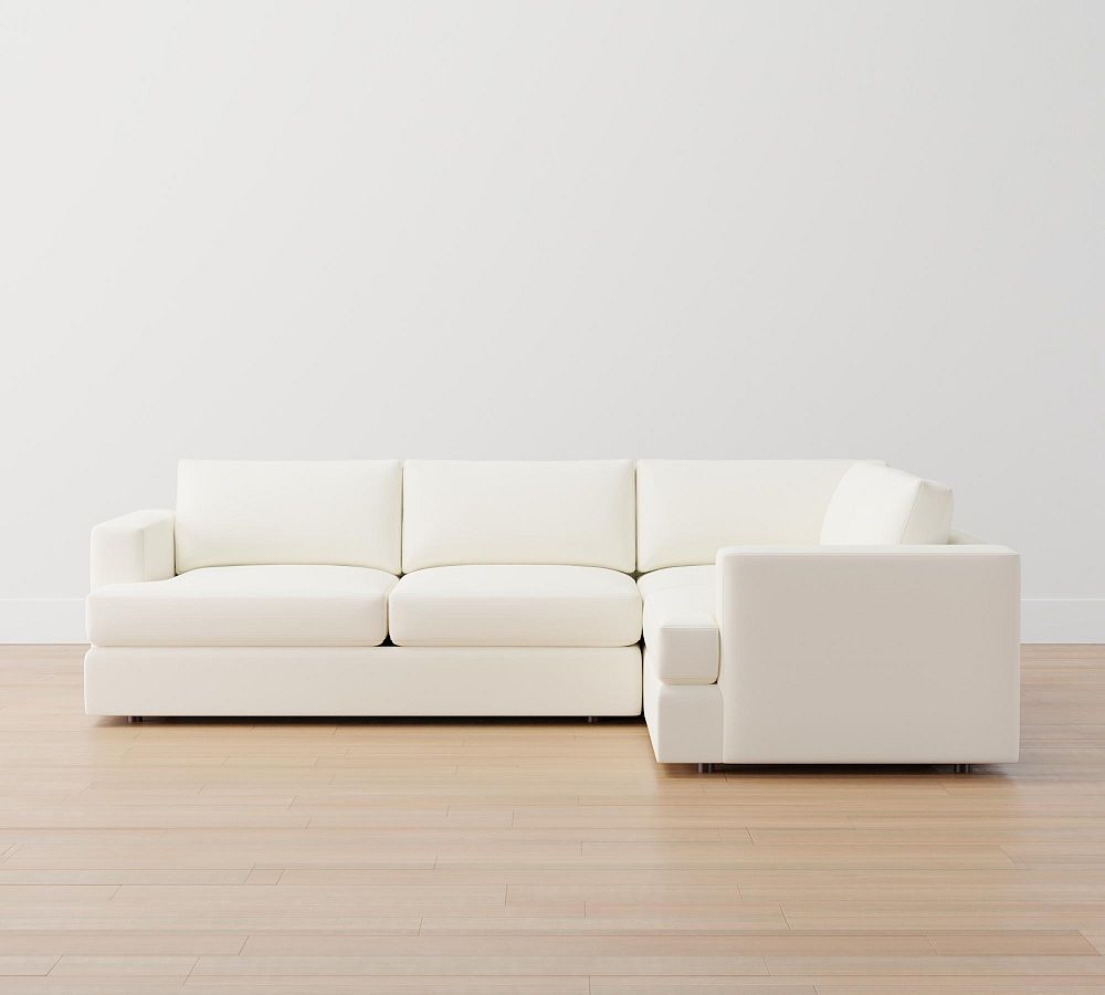 Carmel Recessed Arm 3-Piece Sectional (111") | Pottery Barn
