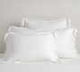 Tencel™ Voile Flange Pillow Shams - White | Pottery Barn