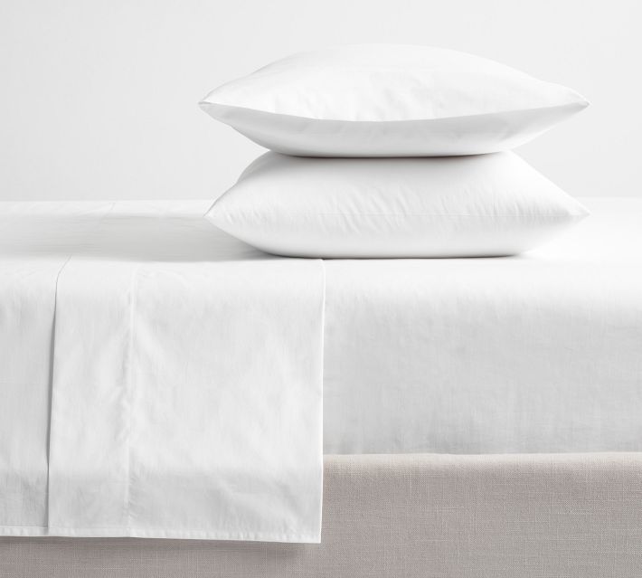 Italian 400-Thread-Count Percale Sheet Set | Pottery Barn
