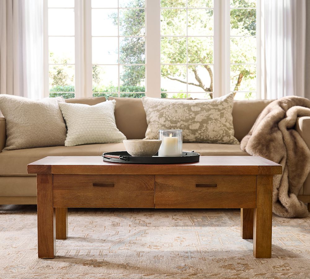 Reed Rectangular Grand Coffee Table (48") | Pottery Barn