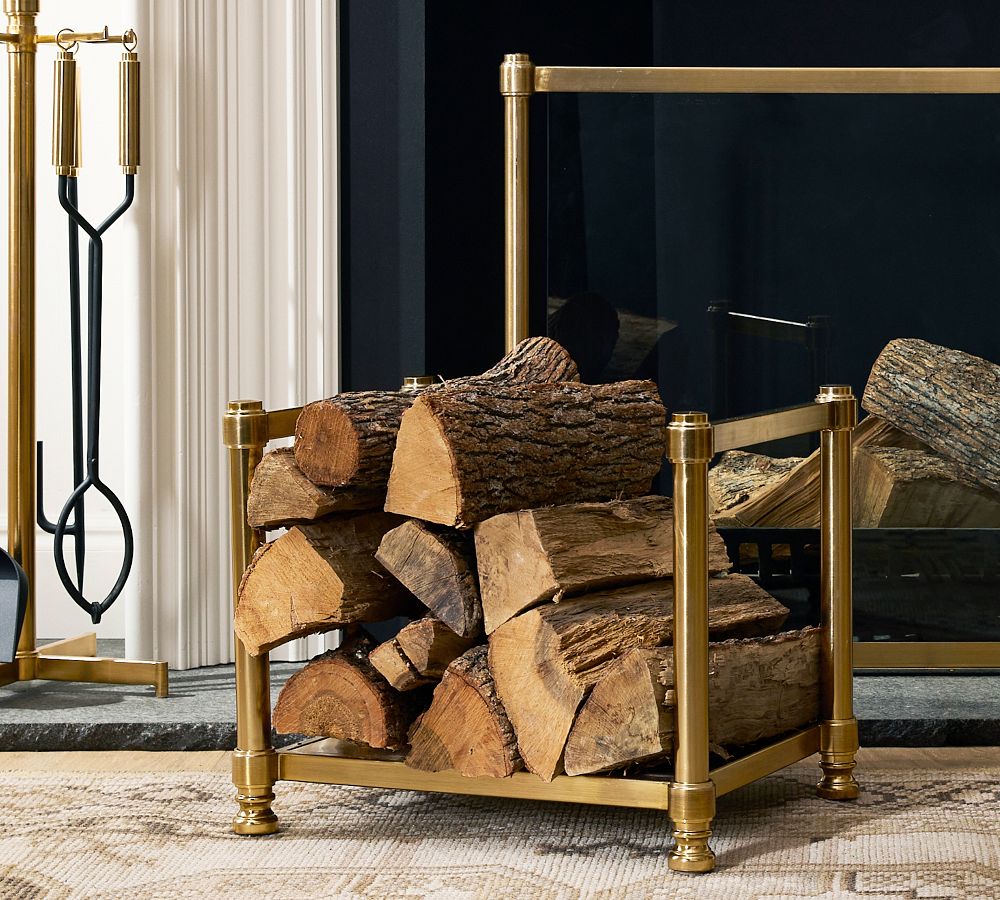 Everson Fireplace Log Holder | Pottery Barn