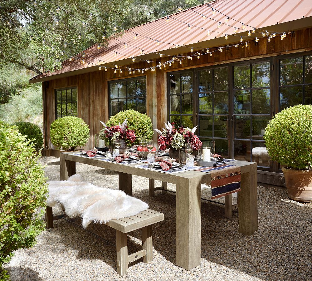 Palisades Metal Rectangular Outdoor Dining Table (96") | Pottery Barn