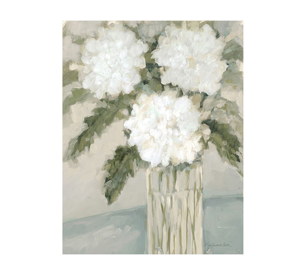 White Hydrangeas Canvas Print | Pottery Barn