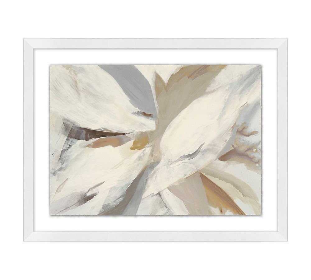 Petal White Framed Print | Pottery Barn