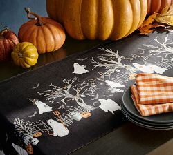 Scary Squad Organic Cotton Table Runner | Pottery Barn