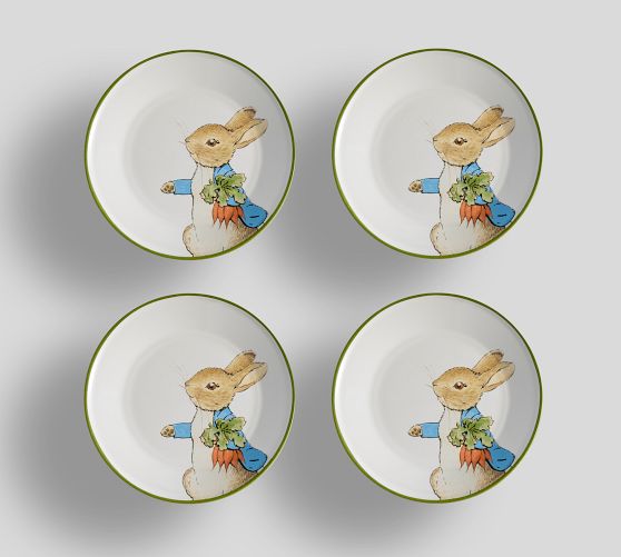 Peter Rabbit™ Bunny Stoneware Appetizer Plates - Set of 8 | Pottery Barn